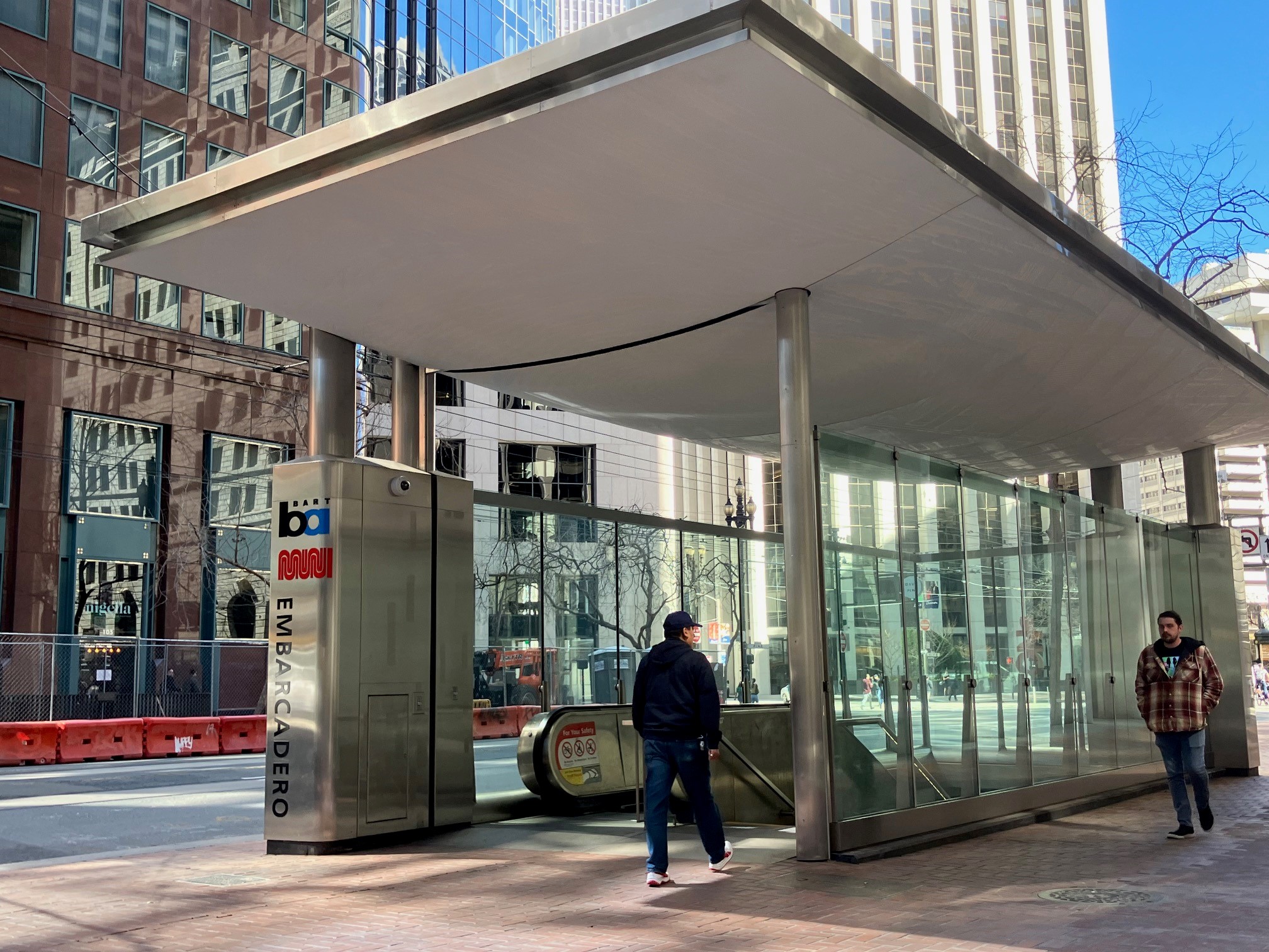New Canopy Protects Entrance At Embarcadero Station Bay Area Rapid